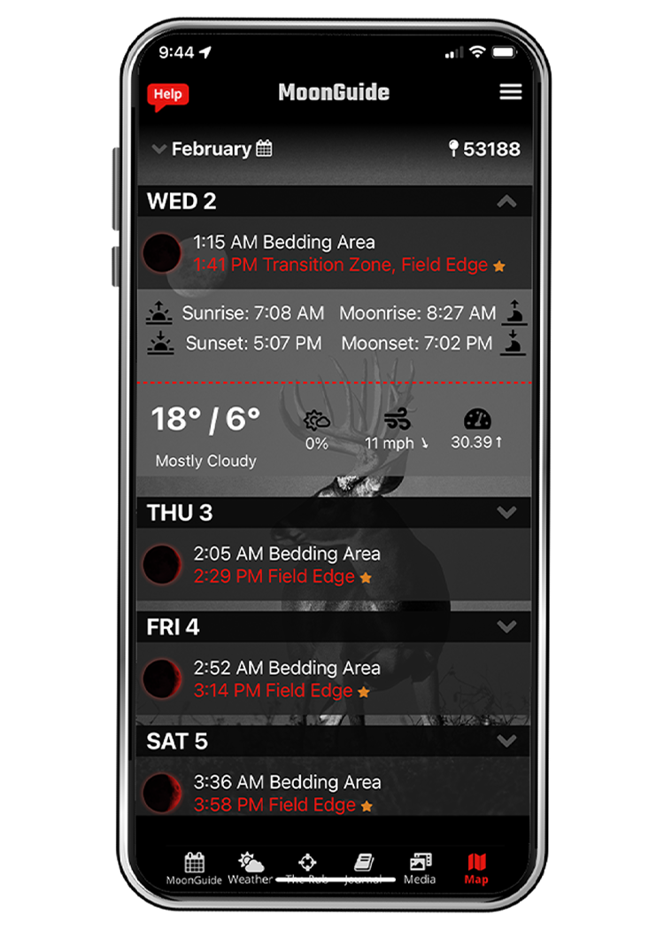 Deer Hunter's MoonGuide App – Moon Guide
